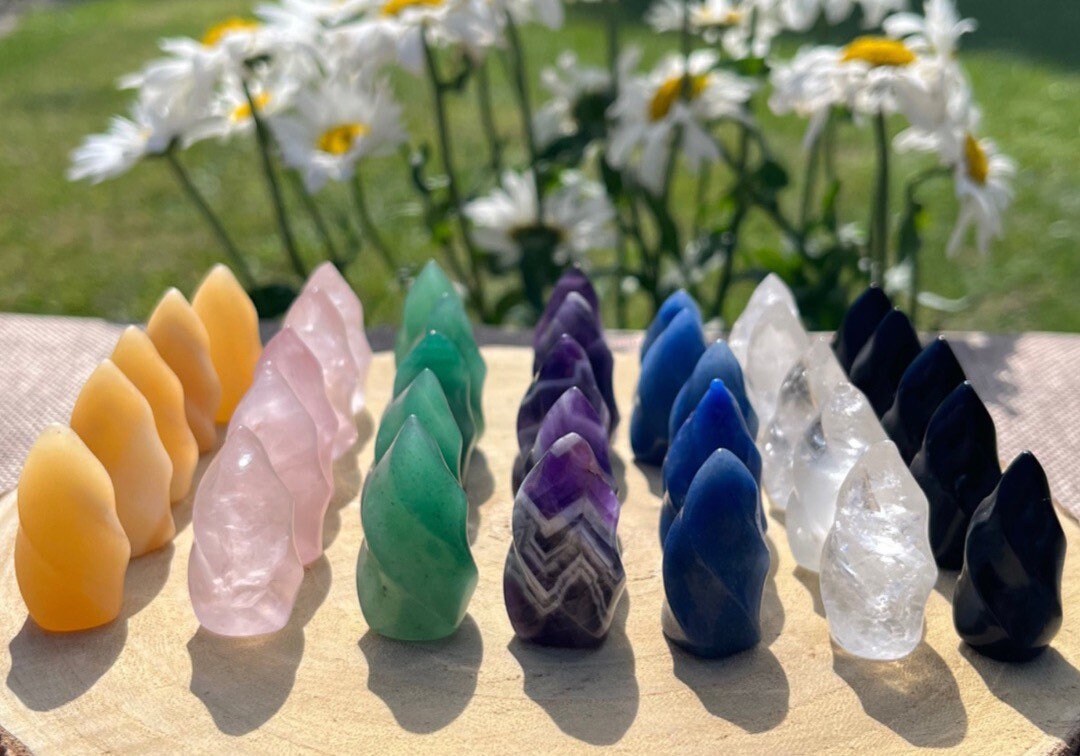 Mini Crystal Flame Carvings - Etsy