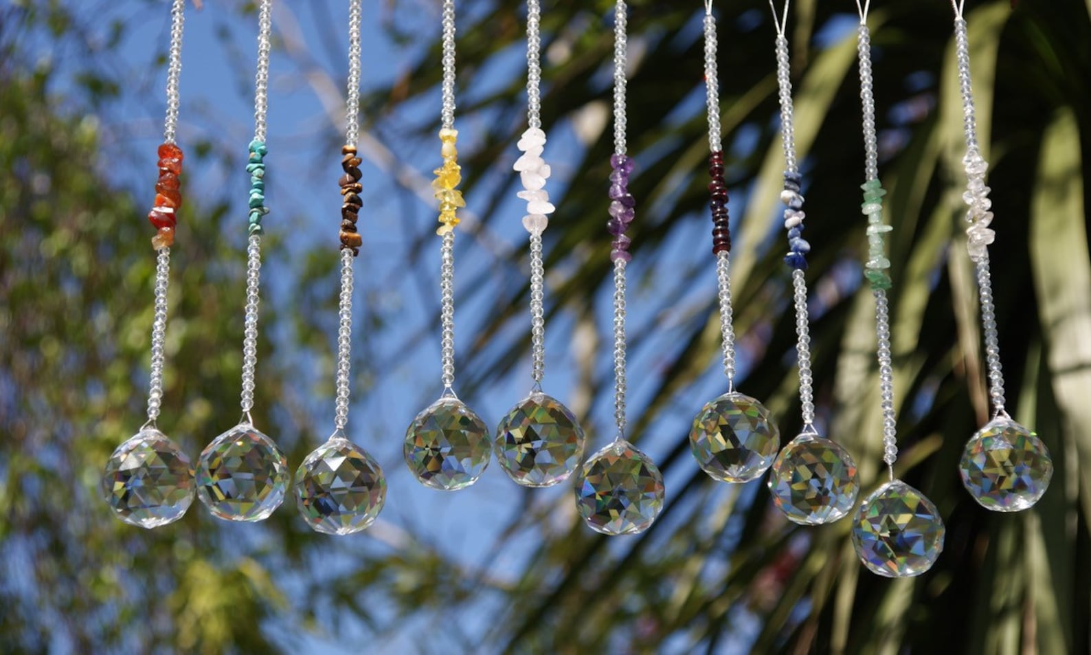 Gemstone Reiki Infused Crystal Suncatchers Positive Feng Shui - Etsy