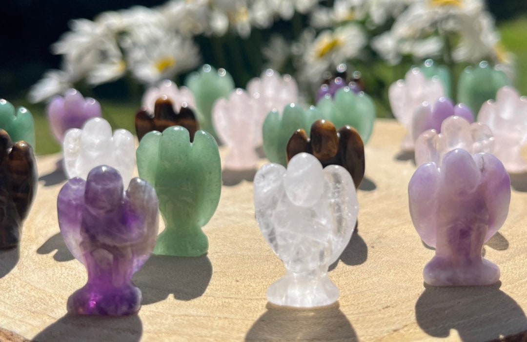 Pocket Guardian Angel Mini Crystal Small Little Gemstone Angel Heaven ...