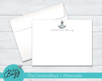 Anchor Note Cards - Etsy