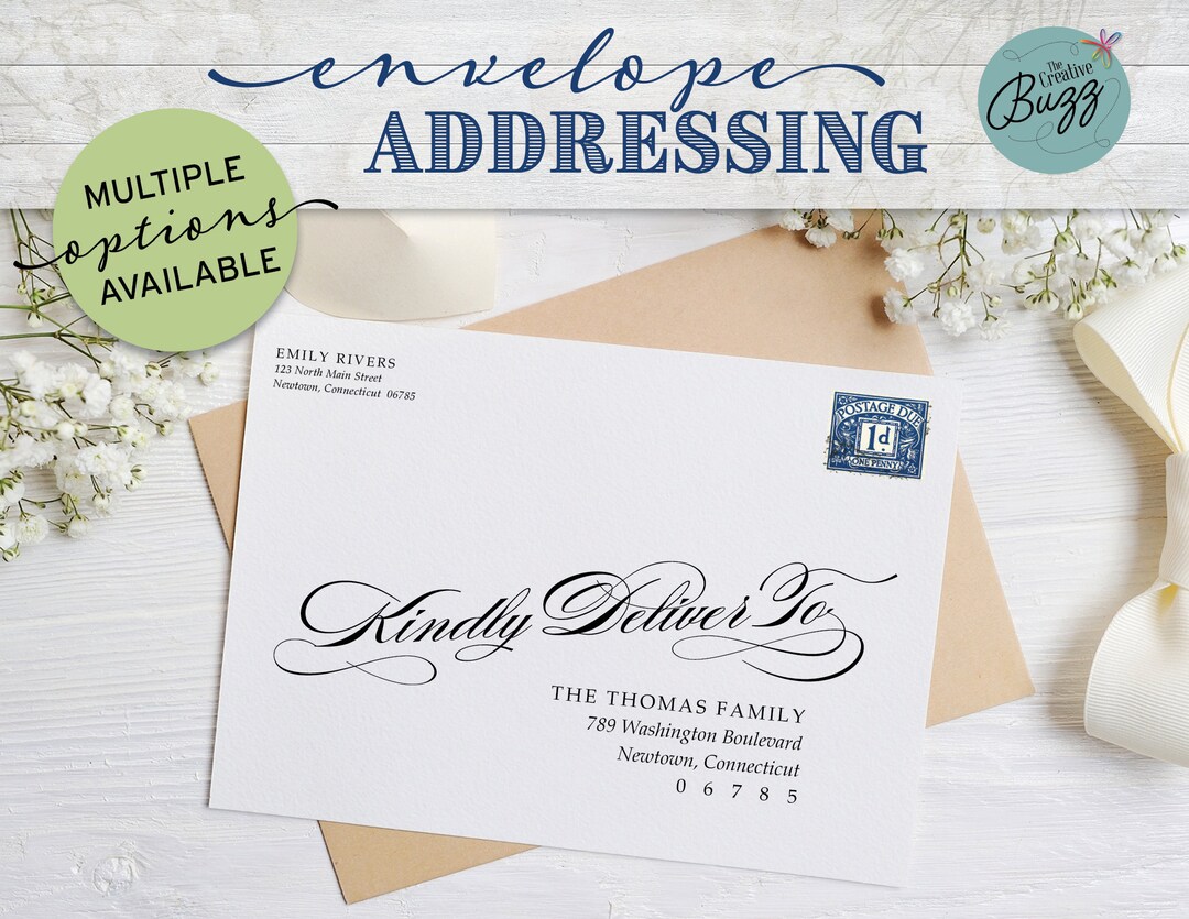 A7 Printed Envelopes With Guest Addresssing and Return Addressing ...