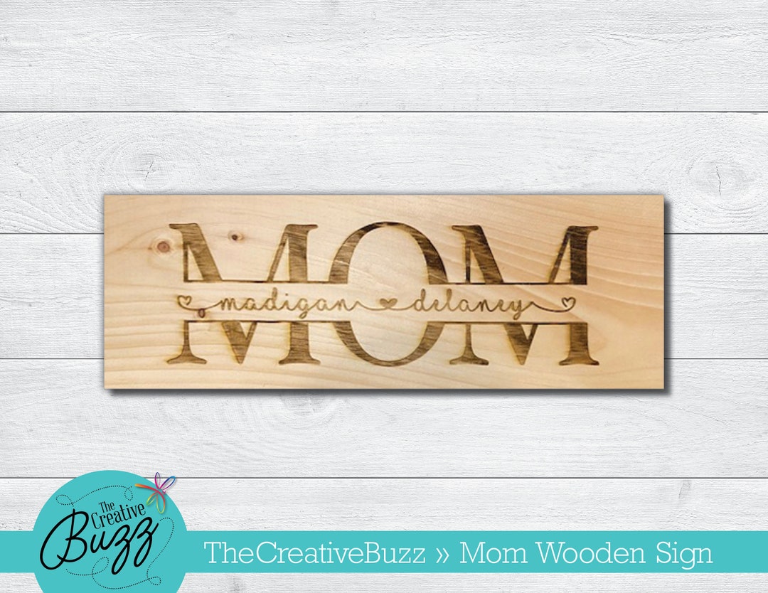 Custom Mother's Day Sign, Personalized Mom's Sign With Children's Names ...