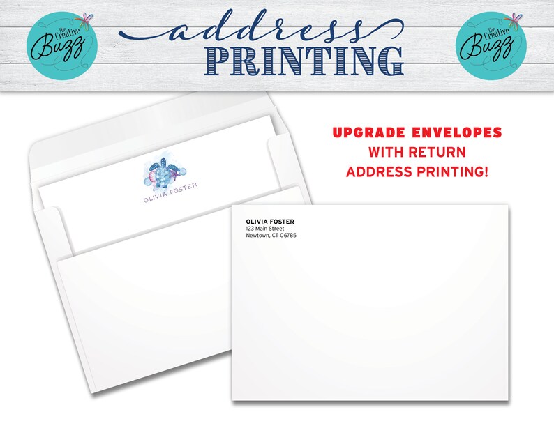 Nautical Stationery Set | Sea Turtle Note Cards | Personalized ...