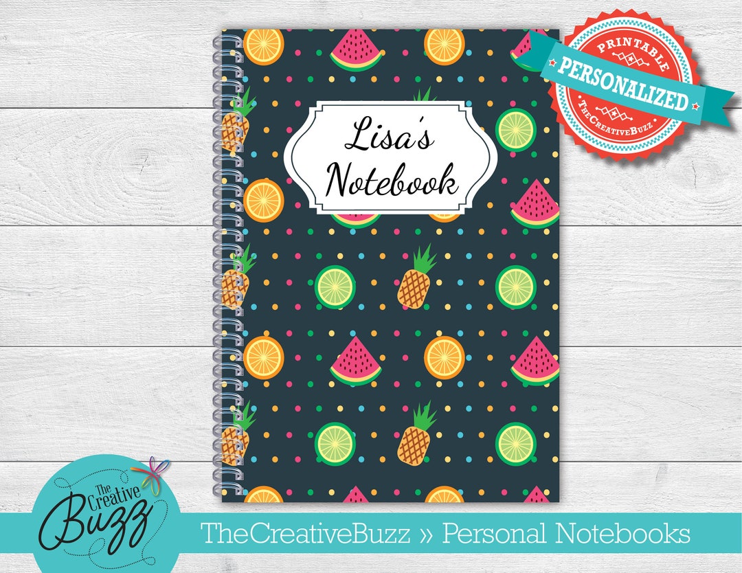 Personalized Fruit Spiral Bound Notebooks and Pads - Etsy
