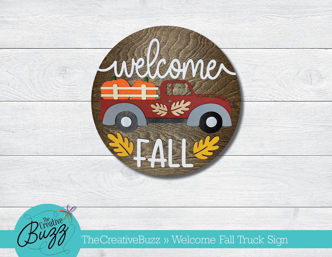Welcome Fall Sign, Layered Wood, Hand Painted, Classroom Sign, Red ...