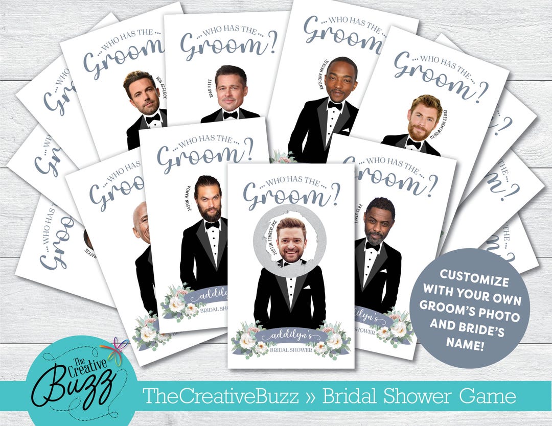 PRINTED Personalized Celebrity Who Has the Groom Scratch off Game ...