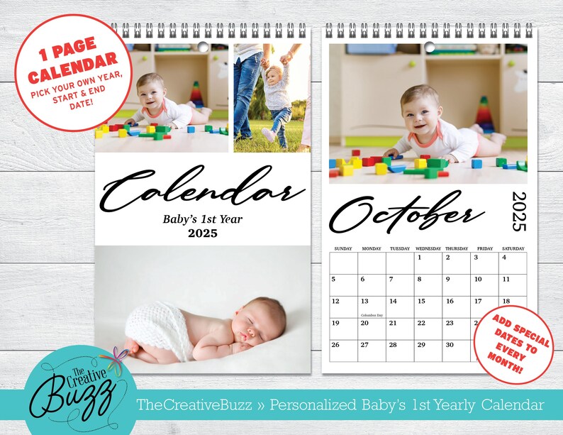 Custom Designed Photo Wall Calendar, Personalized for You, Momento ...