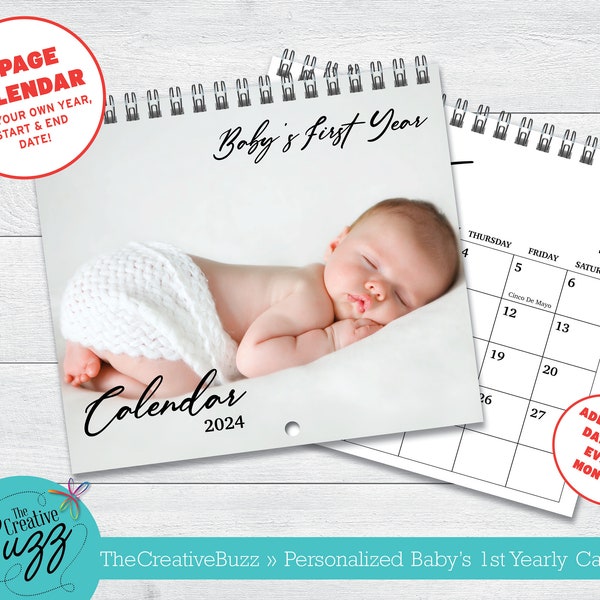Baby First Year Calendar - Etsy