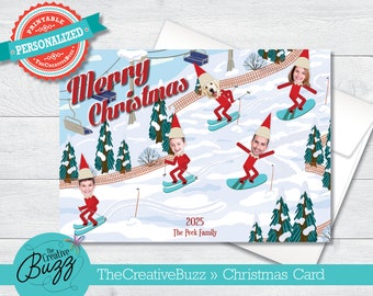 Elf Yourself Merry Christmas Greeting Card With Personalized Message ...