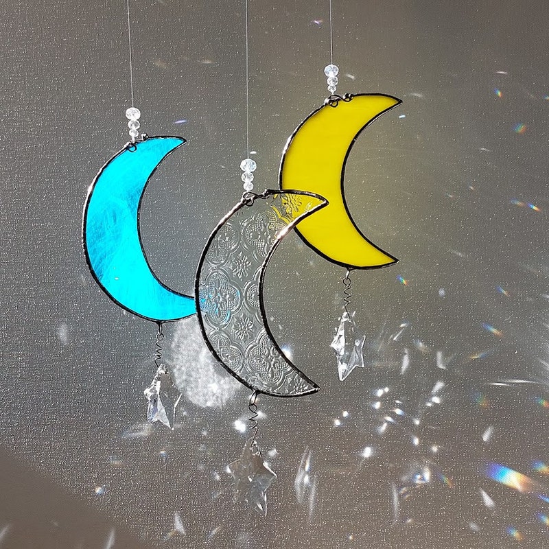 Stained Glass Moon - Etsy