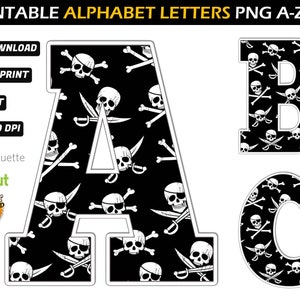 Pirate Alphabet - Pirate Font Png - Pirate Letters - Printable Pirate ...