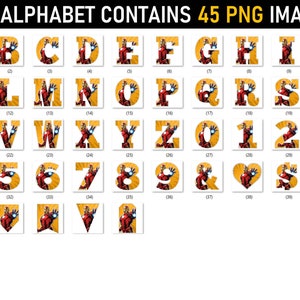 Superhero Alphabet Png - Superhero Printable - Superhero Digital ...