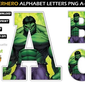 Superhero Alphabet PNG - Superhero Birthday Banner - Superhero Alphabet ...