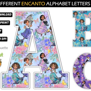 225 IMAGES - 5 Encanto Alphabets Different Backgrounds Png - Encanto ...