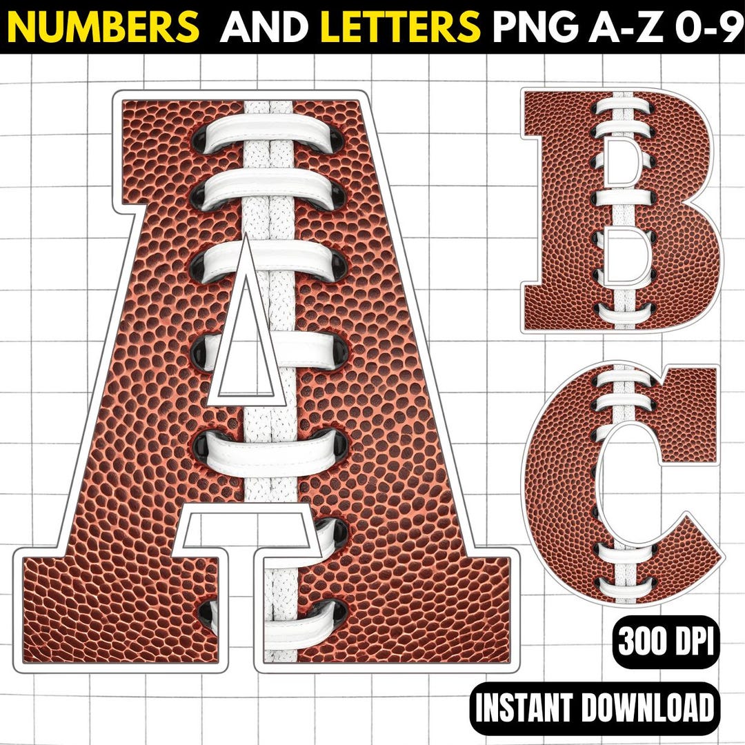 American Football Alphabet PNG - American Football Birthday Banner ...