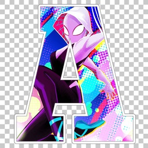 Spider Gwen Alphabet PNG - Spider Gwen Birthday Banner - Spider Gwen ...