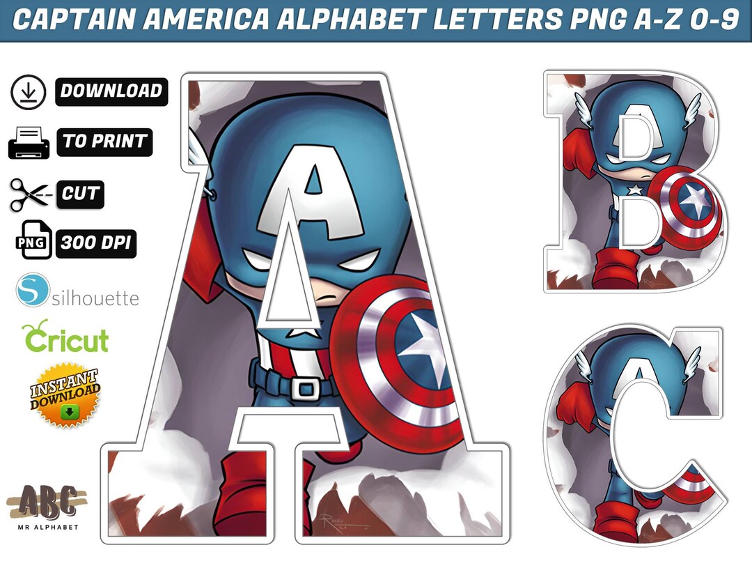Superhero Alphabet PNG - Superhero Birthday Banner - Superhero Letters ...