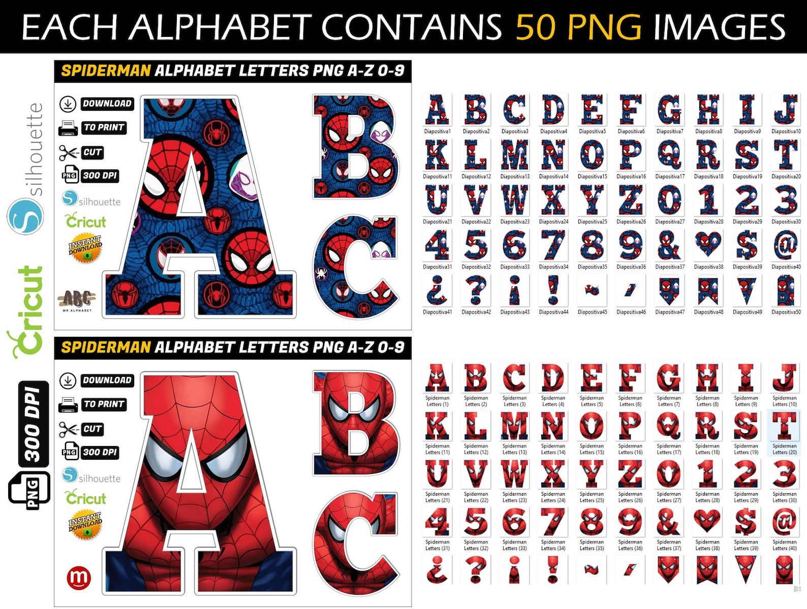 400 IMAGES 8 Spiderman Alphabets Different Backgrounds Png Spiderman ...