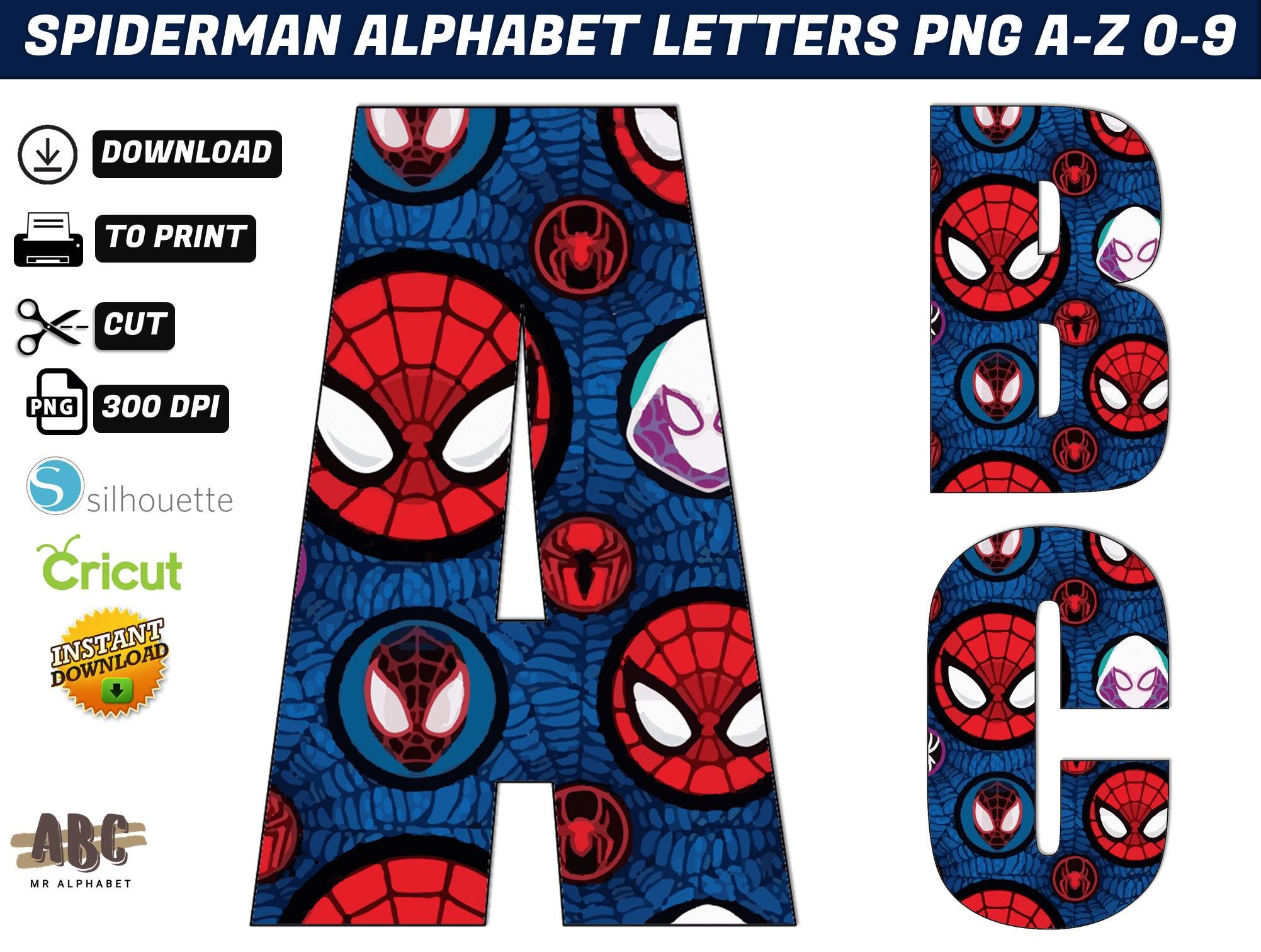 Spiderman Alphabet PNG Spiderman Letter Font Clip Art PNG - Etsy Hong Kong