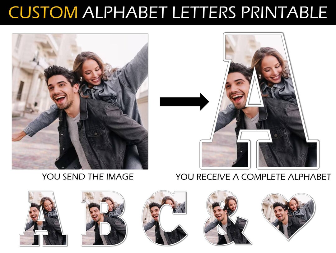 Custom Alphabet Letters Personalized Alphabet Letters Printable ...