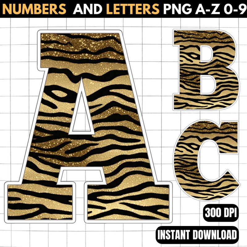 Tiger Font Svg - Etsy
