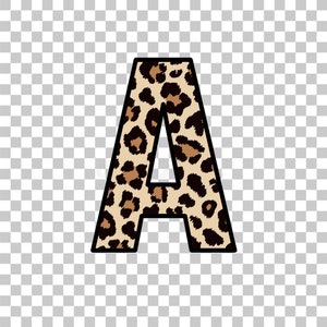 Leopard Alphabet Letters PNG - Leopard Birthday Banner - Leopard ...