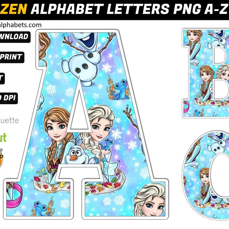 Frozen Alphabet - Etsy