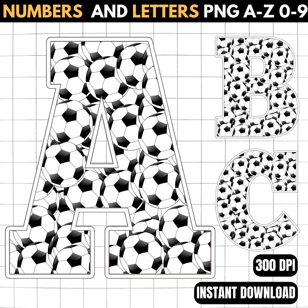 Soccer Alphabet PNG - Soccer Birthday Banner - Soccer Letters Png ...