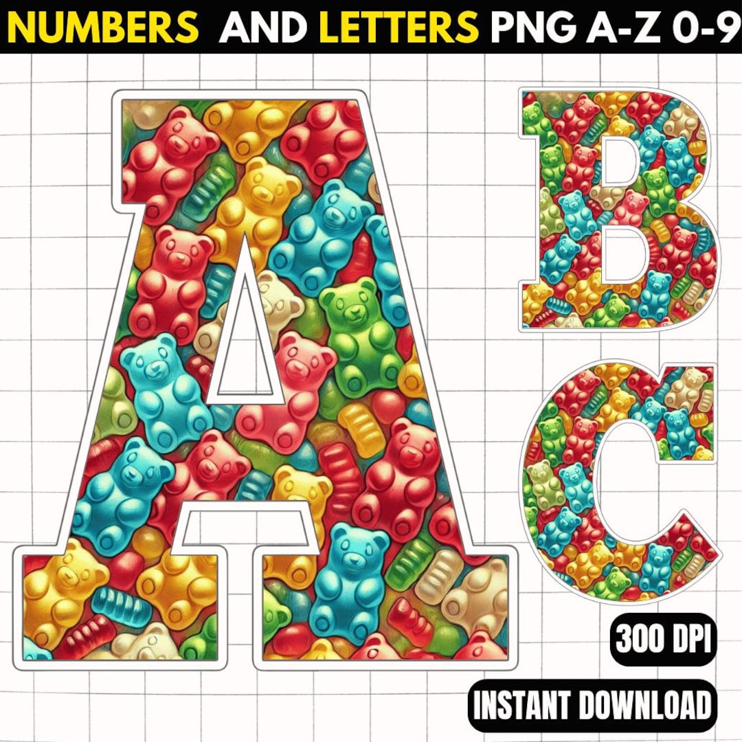 Gummy Bears Alphabet PNG - Gummy Bears Alphabet - Gummy Bears Letters ...