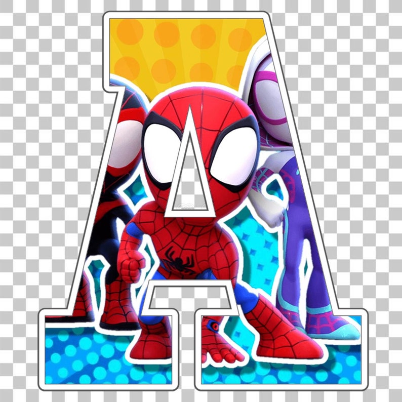 Spidey and His Amazing Friends Birthday spiderman Alphabet - Etsy