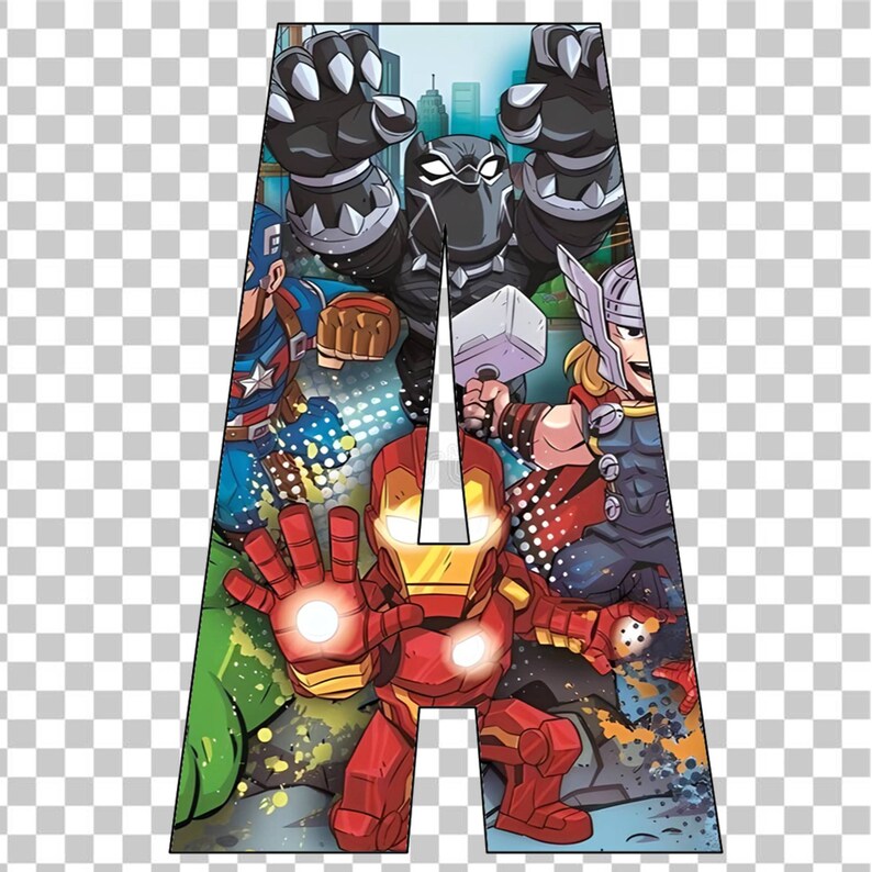 Superhero Alphabet PNG Superhero Letter Font Clip Art PNG - Etsy Australia