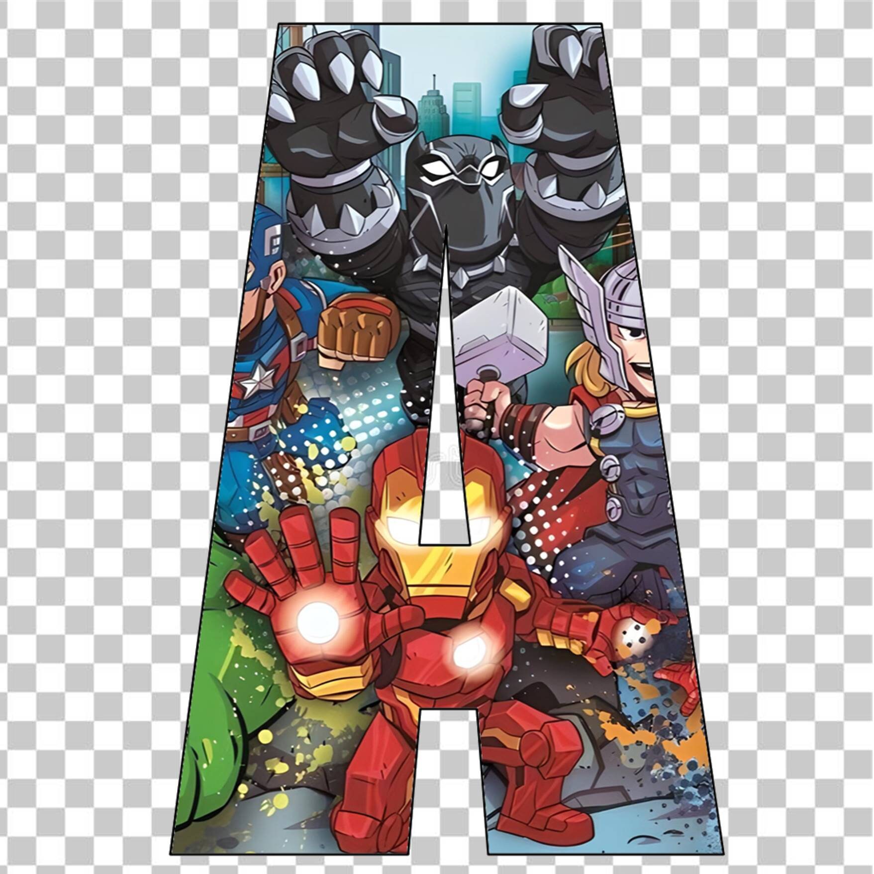 Superhero Alphabet PNG Superhero Letter Font Clip Art PNG - Etsy UK