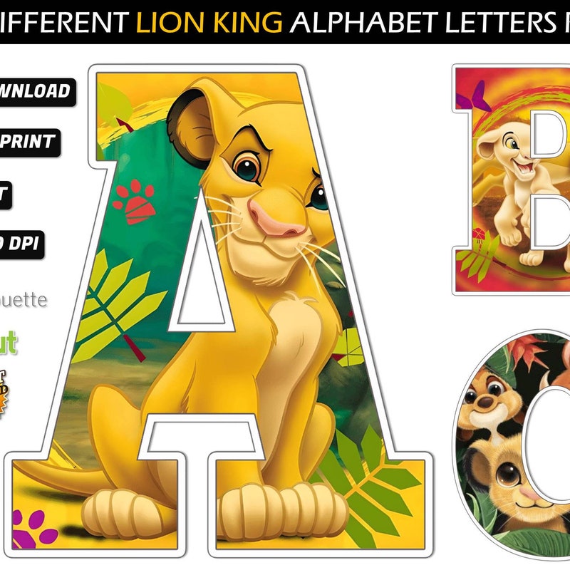 Lion King Letters - Etsy UK