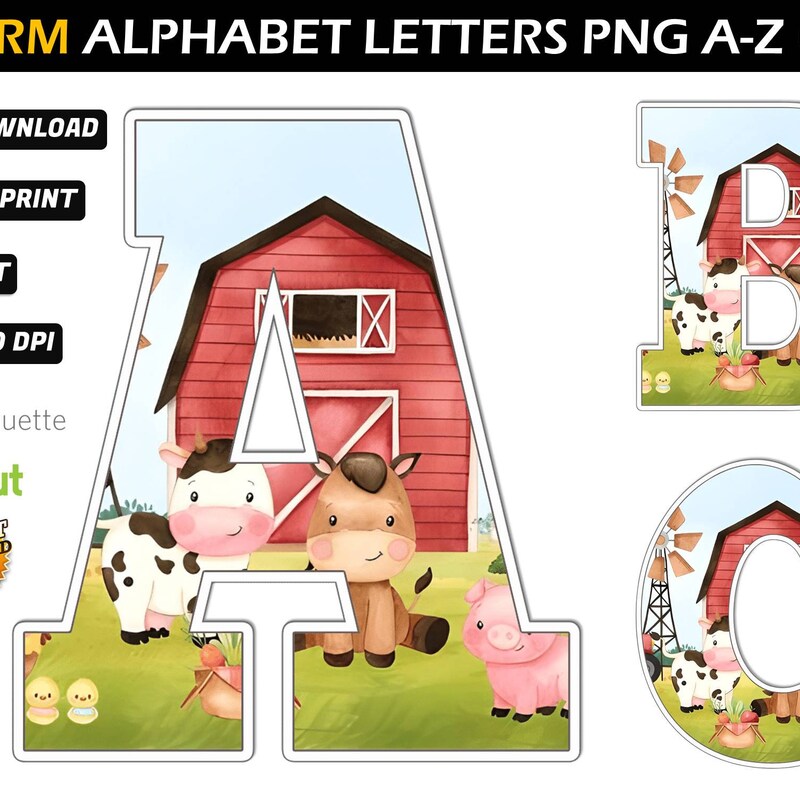 Letters Animals - Etsy