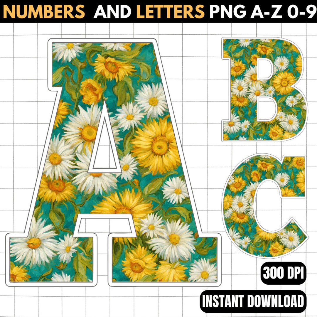 Flower Alphabet PNG - Daisy Alphabet - Daisy Letters Png - Daisy ...