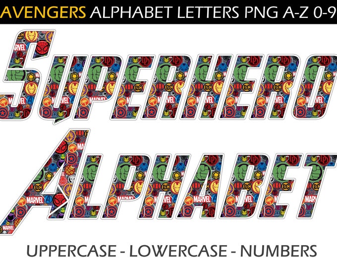 Superhero Alphabet Svg File - Etsy Canada