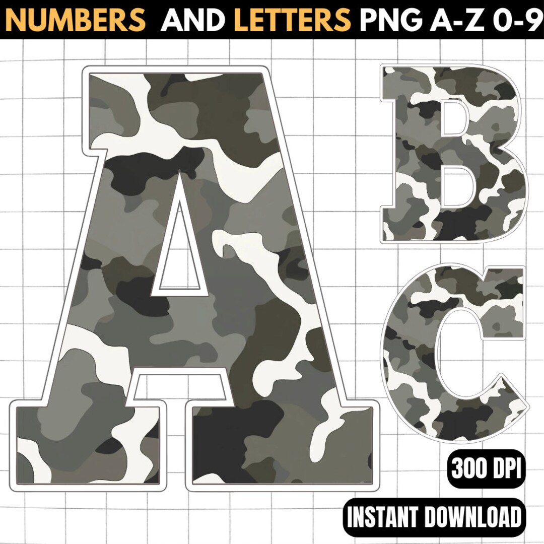Camouflage Alphabet Png - Camouflage Birthday Banner - Camouflage ...
