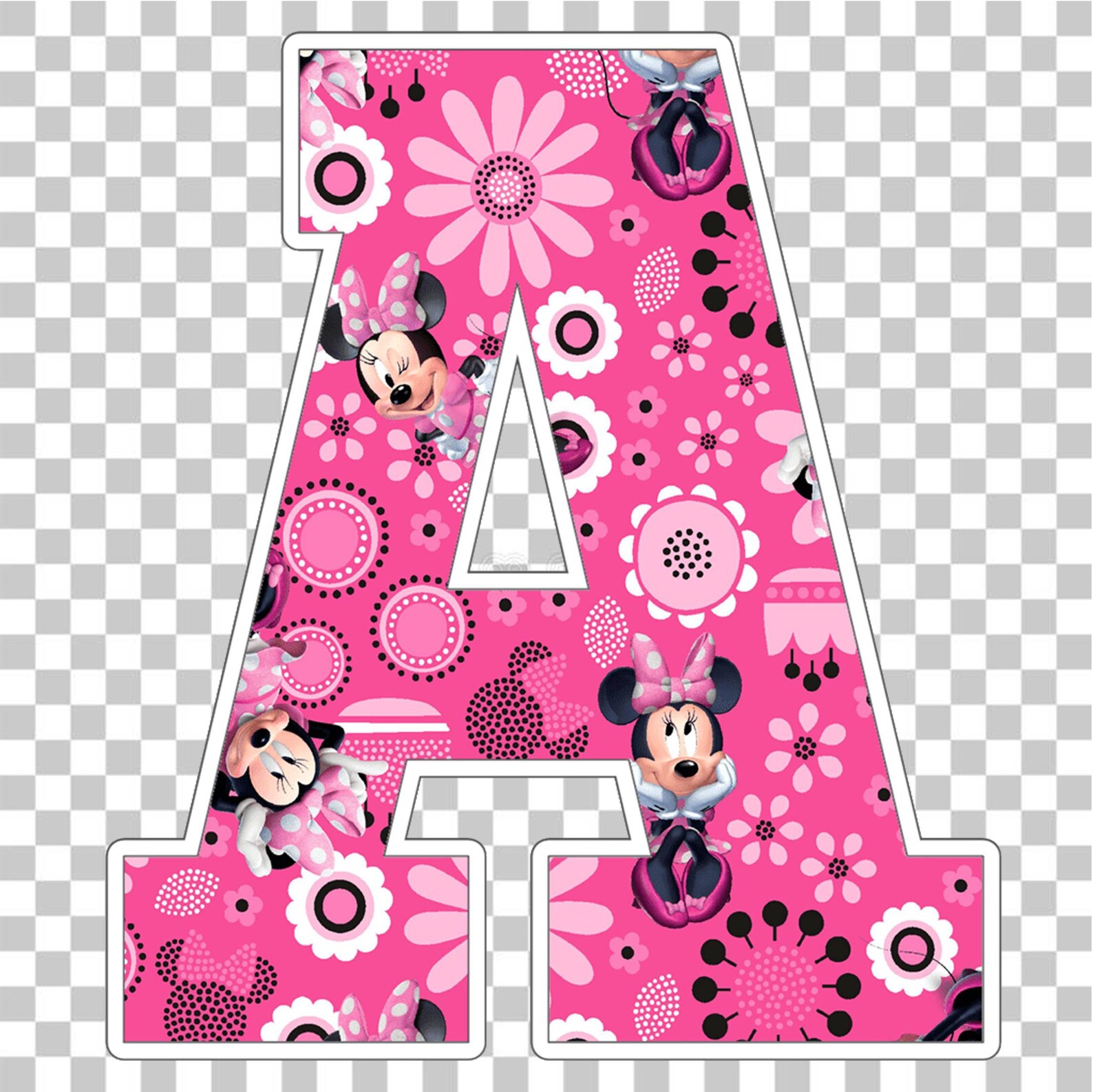 Minnie Alphabet PNG Minnie Birthday Banner Minnie Birthday - Etsy
