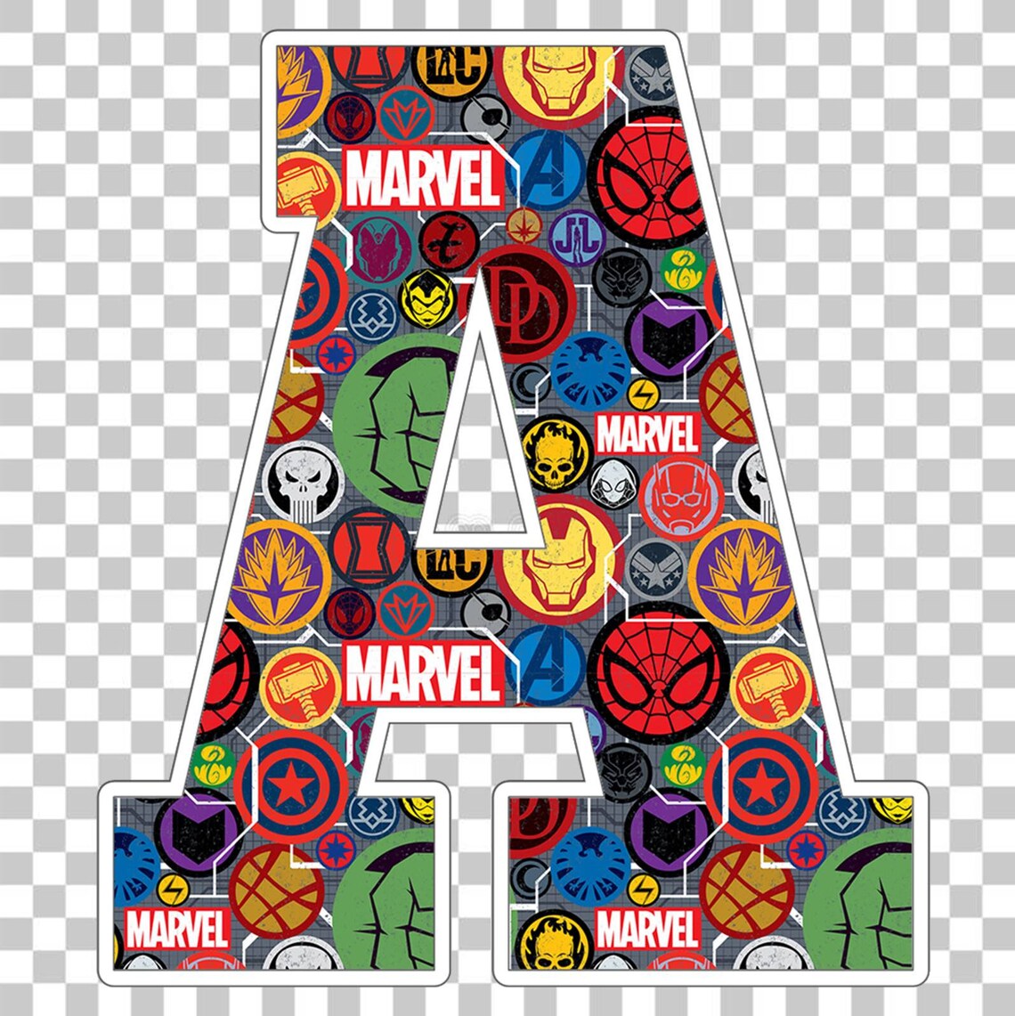 Superhero Alphabet PNG Superhero Birthday Banner Superhero - Etsy