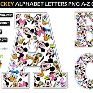 Mickey Alphabet PNG - Mickey Birthday Banner - Mickey Letters Png ...