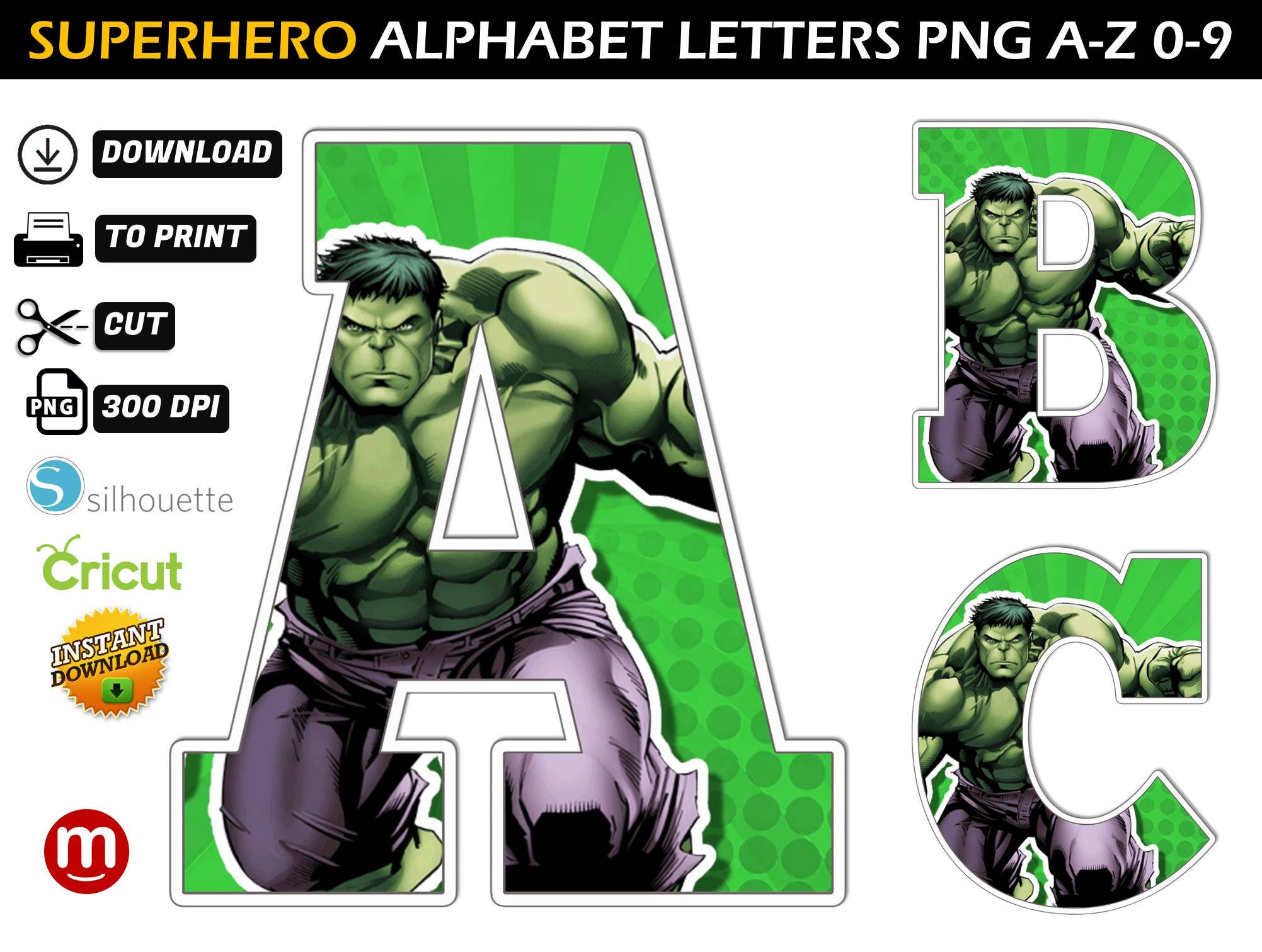 Superhero Alphabet PNG Superhero Birthday Banner Superhero - Etsy Canada