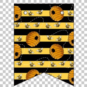 Bee Alphabet PNG - Bee Birthday Banner - Bee Letters Png - Bee Font ...