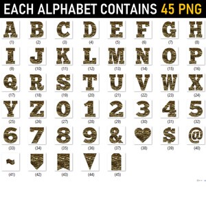 Tiger Alphabet - Tiger Font Png - Tiger Letters - Printable Tiger ...