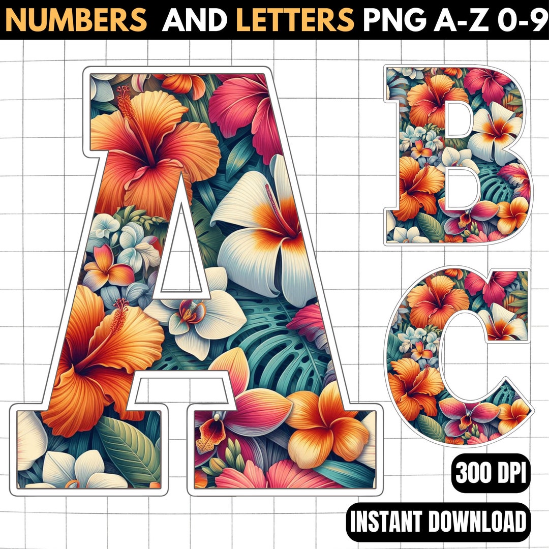 Hawaii Alphabet - Hawaii Font Png - Hawaii Letters - Printable Hawaii ...