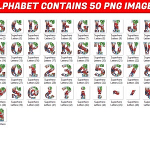 Superhero Alphabet PNG - Superhero Birthday Banner - Superhero Alphabet ...