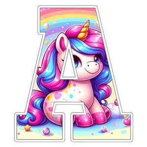 Unicorn Alphabet PNG - Unicorn Birthday Banner - Unicorn Letters Png ...