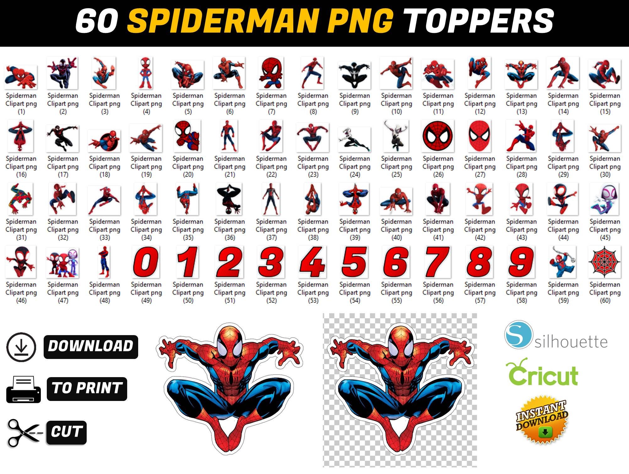 SPIDERMAN TOPPERS PNG Spiderman Birthday Png Spiderman - Etsy Australia