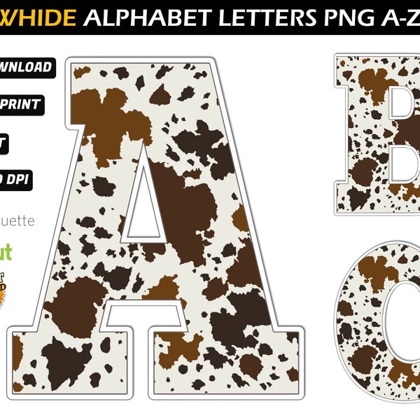 Cow Print Font - Etsy