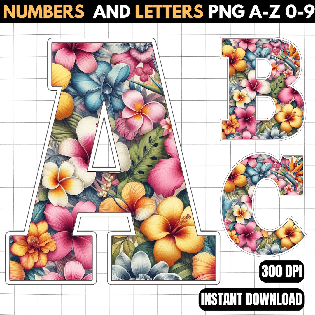 Hawaii Alphabet - Hawaii Font Png - Hawaii Letters - Printable Hawaii ...