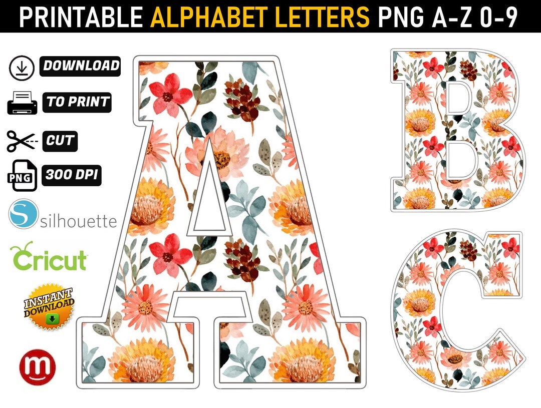 Flower Alphabet PNG Flower Letters Png Flower Font Flower Birthday ...